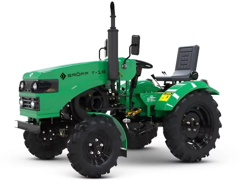 Минитрактор Grof T-180 Активная Почвофреза Поворотный Плуг 15 л. с ...