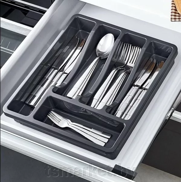 Раздвижной универсальный органайзер для столовых приборов DrawerStore ...